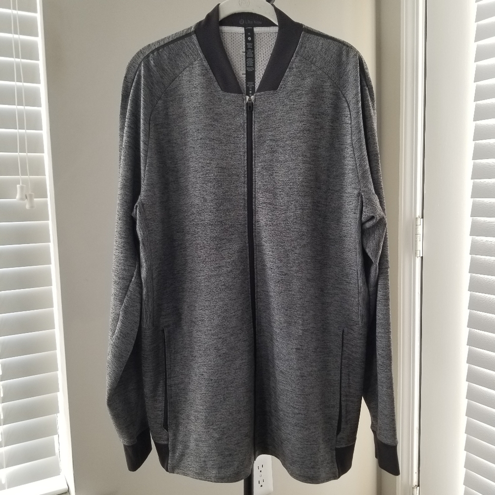 Lululemon Textured Tech Bomber Jacket - Graphite Grey… - Gem